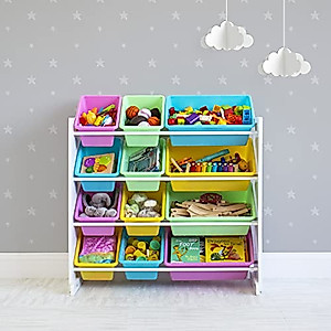 Humble Crew, White/Pastel Kids' Toy Storage Organizer