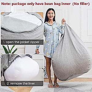 Newsoul Inner Liner for Bean Bag Chair Cover Seat Lazy Sofa No Filler - Easy Cleaning (100x120cm)