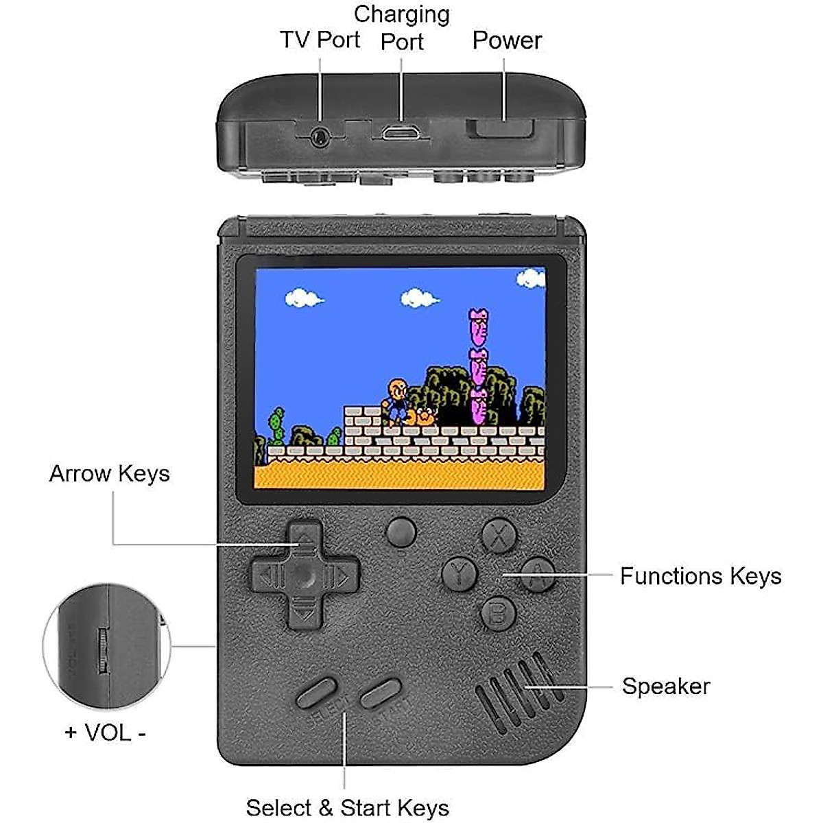 400 in 1 Portable Retro Handheld Game Console 3.0 Inch