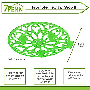 7Penn Watermelon Support Stand - 10pk Green Plastic Melon Cradle Supports for Watermelons, Pumpkins, Melons, and Squash
