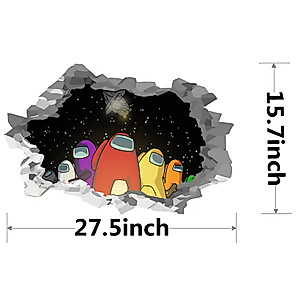 Among Us Wall Stickers A big one and 20Pcs/Sheet for Bedroom Wall Decals,Wall Decor for Kids,Computer Desk Wall Waterproof Hot Game Stickers for Laptop,Water Bottles
