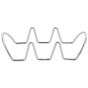 Stainless Steel Taco Rack Restaurant Pie Rack Pancake Rack Kitchen Accessories (3 Grid) Taco