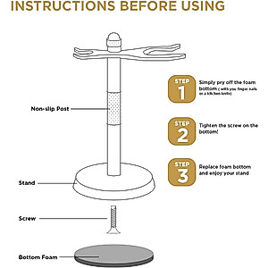 Perfecto Deluxe Chrome Razor and Brush Stand - The Best Safety Razor Stand. This Will Prolong The Life of Your Shaving Brush, metal