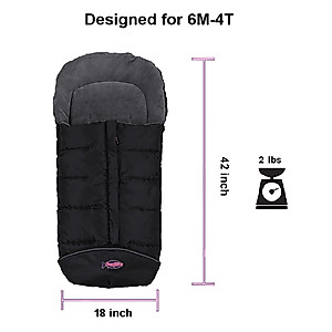 Sunday Anti-kick Stroller Blanket,Toddler Stroller Universal Footmuff Cosy Toes Buggy Pushchair Sleeping Bag Waterproof,Anti-Slip,Extendable,Multifunction Use Stroller Winter Cover