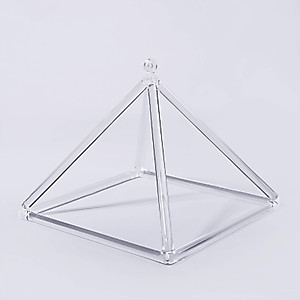 Set of 7 Perfect Healing Music Instrument Quartz Crystal Singing Pyramid 4"-10" with Free Suede Stick & Rubber Mallet