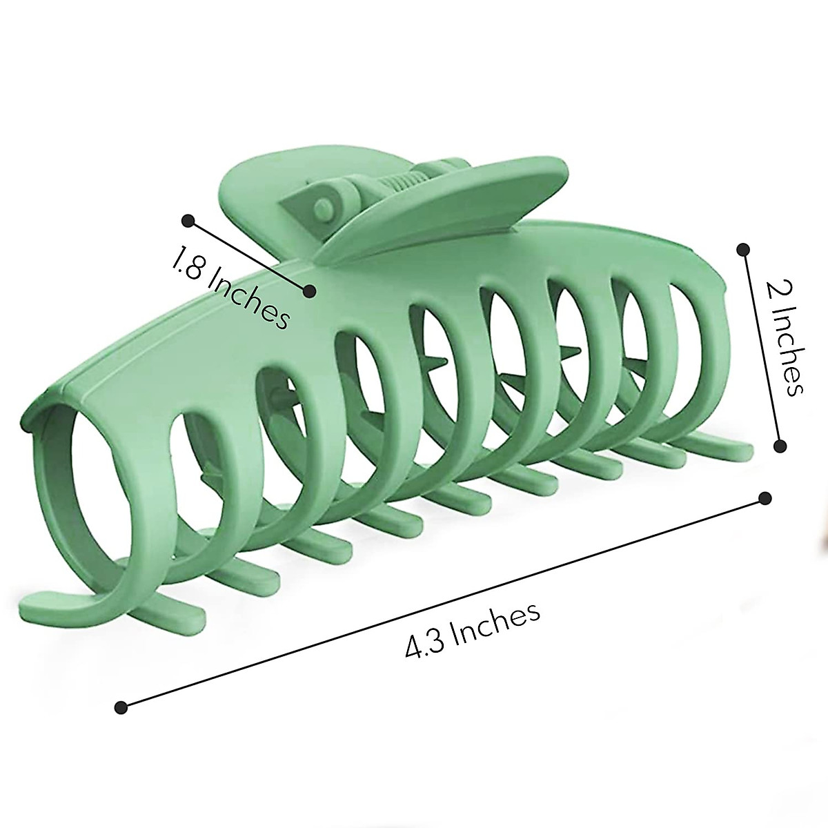 Big Hair Claw Clips 4 Inch Nonslip Claw Clips for Women and Girls Thich Hair Jaw Barrette Hair Styling Accessories Butterfly Clips Stylish Large Hair Acrylic Clip (6 pk)