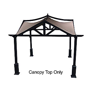 APEX GARDEN Replacement Canopy Top for Lowe's 10 ft x 10 ft Gazebo #GF-12S039B / GF-9A037X (Brown)