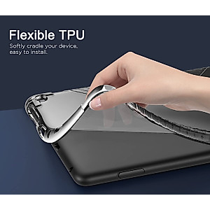 MoKo Case for All-New Amazon Kindle Fire HD 8 & 8 Plus Tablet (10th Generation-2020 Release) 8", Ultra Clear Soft Flexible Transparent TPU Skin Bumper Back Cover Shell, Clear