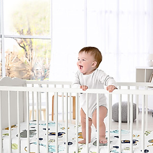 Turquoise and Navy Blue Safari Animal Baby or Toddler Fitted Crib Sheet for Mod Jungle Collection by Sweet Jojo Designs