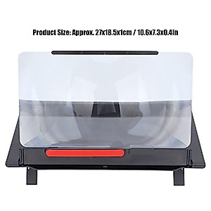 Byged 3D HD Phone Screen Amplifier,12 Inch Foldable Phone Horizontal Vertical Screen Magnifier,Phone Stand for Movies Videos Games