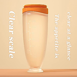Silicone Baby Food Dispensing Spoon, Baby Food Feeder with Standing Base for Infant 4+Months Dispensing and Feeding,Travel Essentials (Orange)