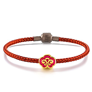 CHOW SANG SANG 999 24K Solid Gold Ruyi Auspicious Charm Bracelet for Women 91502C