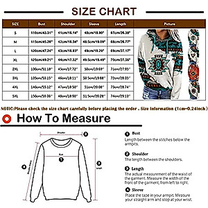 Womens Pullover Loose Tops Sweaters Blouse Sweatshirt Sweatshirts T-Shirt Casual Shirts Tees Western Aztec Geometric Hoodies Ethnic Graphic Pullover Sweater Shirts Prited Hoodie Long Sleeve Generic