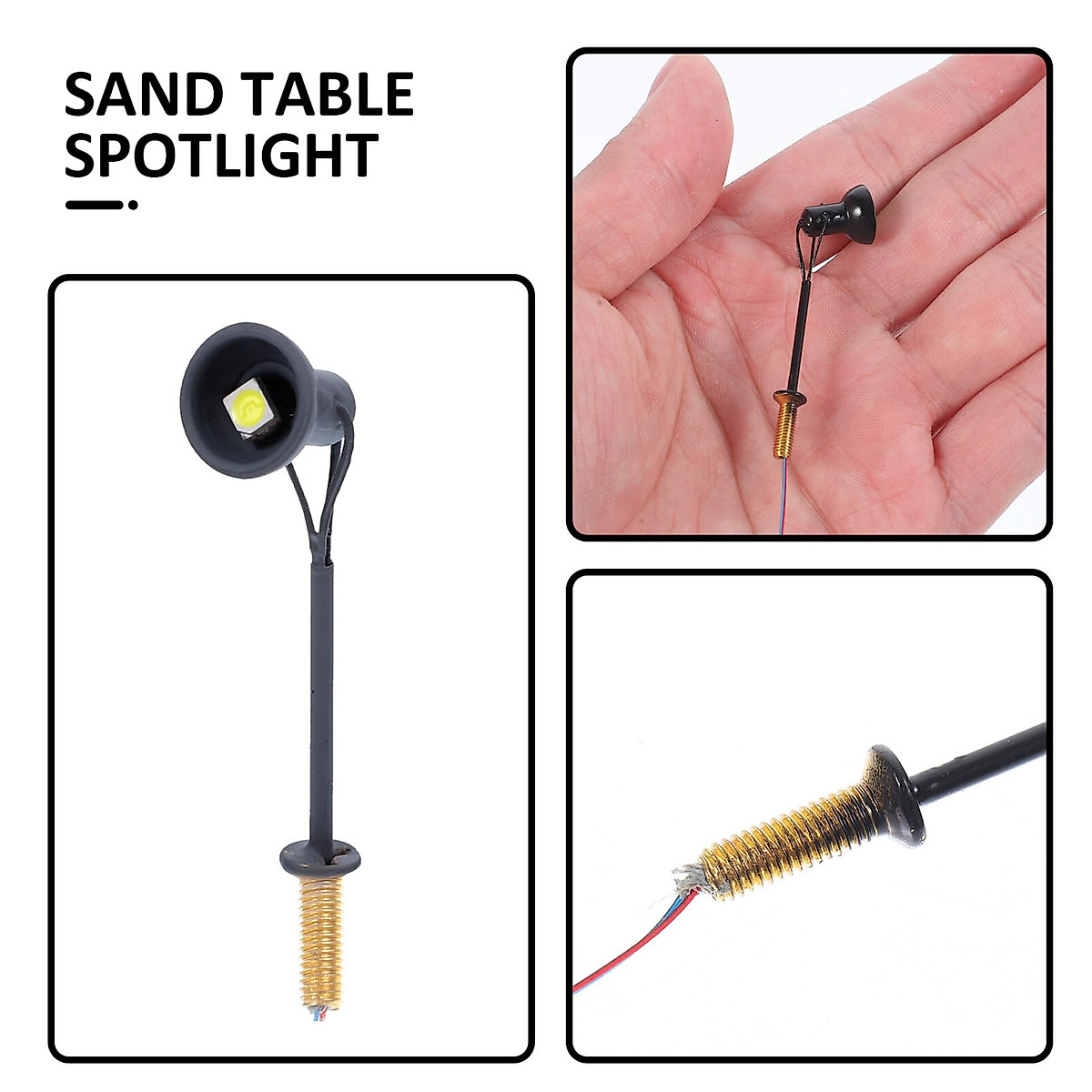 OSALADI 5Pcs Mini LED Landscape Lights,LED Landscape Lights, Low Voltage Outdoor Spotlight for Doll House Sand Table