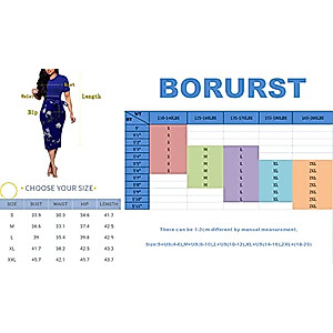 Midi Floral Bodycon Dress Cute Casual Church Dress Blue L