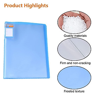 A3 30 Pags Diamond Painting Storage Book, Painting Storage Book 30 Clear Pockets Sleeves Protectors Art Portfolio Book, Display Book, Clear View A3 Document Folder for Painting Presentation (Blue)