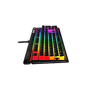 HyperX Alloy Elite 2 – Mechanical Gaming Keyboard, Software-Controlled Light & Macro Customization, ABS Pudding Keycaps, Media Controls, RGB LED Backlit, Linear Switch, HyperX Red,Black