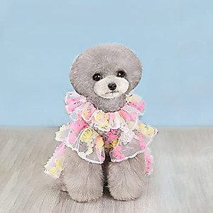 Dog Clothes Cotton Pet Dress Spring and Summer Pet Clothes Spring Cute Pet Supplies Cotton Puppy Clothes Girl Wedding Dress