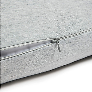 Bedsure Pregnancy Body Pillow,Maternity Pillow for Pregnant Women,H-Shaped Adjustable Pillow with Removable Washable Jersey Cover,Detachable Extension,Standard Size 51x27x7.8 Inches,Grey