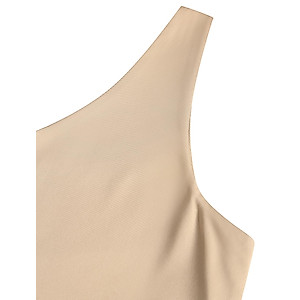 ZAFUL Women’s 2 Pieces Skirt with Crop Tank, High-Slit Twist Skirt Set Bodycon Dress for Party Club Nightout Cocktail (aa-Deep Coffee, Medium)