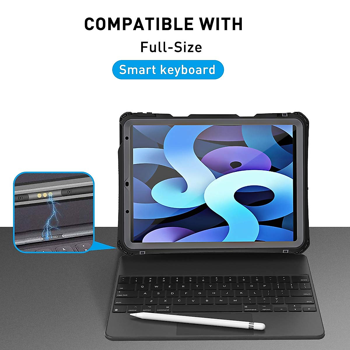 AICase iPad Air 4th Gen/5th Gen, 2020/2022, 10.9 inch,IP68 Waterproof, Dustproof, Shockproof Case Cover with 360 Full-Body Protection, Lanyard and Kickstand