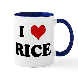 CafePress I Love RICE Mug Ceramic Coffee Mug, Tea Cup 11 oz