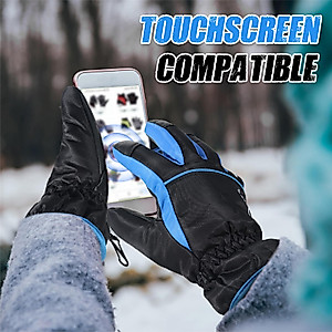 HANDLANDY Insulated Work Gloves Waterproof for Men Women, 3M Thinsulate Ski Gloves Winter Cold Weather Work Gloves Touchscreen (XL, Black)