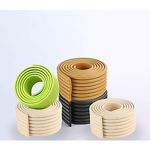 GFQLONG 2 Pack Baby Proofing Edge & Corner Guards 6.5ft Multifunctional Child Safety Furniture Wide Bumper Table Sharp Edges Protector, Black