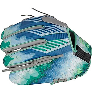 Rawlings | REV1X Baseball Glove | Francisco Lindor Pattern | Right Hand Throw | 11.5" - Split Single Post Web | Grey/Blue/Green