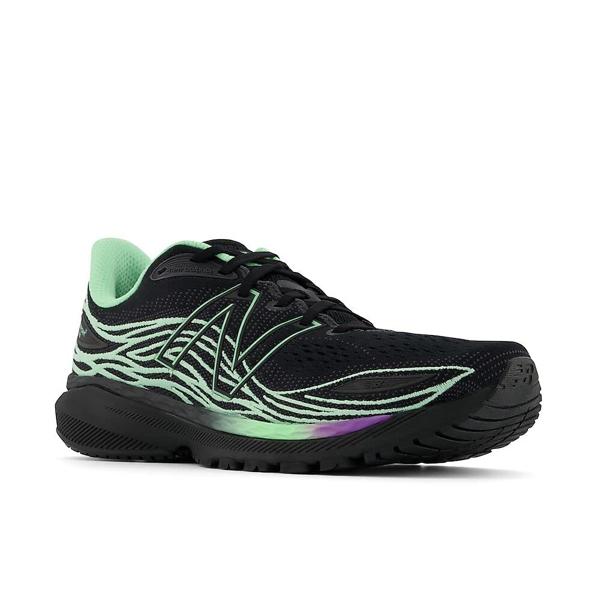 New Balance Women's Fresh Foam X 860 V12 Running Shoe, Black/Agave/Heliotrope, 10
