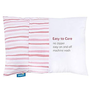 Organic Cotton 2 Pack Kids Toddler Pillowcase for Baby Toddler Pillows 13"x 18" or 14"x19", Envelope Baby Toddler Pillow Cover Cases