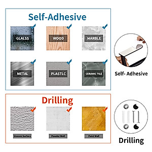 Paper Towel Holder Under Cabinet, OBODING, Black Self Adhesive Paper Towel Holder Wall Mount, Kitchen Paper Towel Holder for Kitchen Organization and Storage (12inch, 1 Pack)