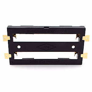 SDTC Tech 3.7V 18650 Battery Holder 2-Slot Parallel or Series PCB SMT Battery Case with Copper Pin Contacts for Soldering DIY Electronic Circuit Project