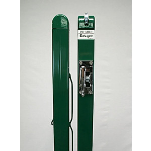 Douglas Premier Square Surface Mount Tennis Posts, Black