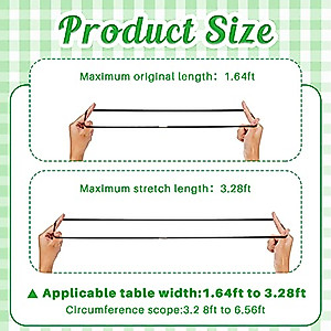 Riakrum Table Bungees Tablecloth Strap Band Tablecloth Bungee Cord to Hold Down Table Cloth for Outdoor Tables Kitchen Tables Picnic Camping Wedding Party (4 Pcs,Normal Size)