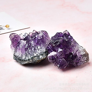 AierCrystal Amethyst Crystals, Amethyst Clusters ，Raw Amethyst, Natural Amethyst Healing Crystal Stones (About 2 Ounces)