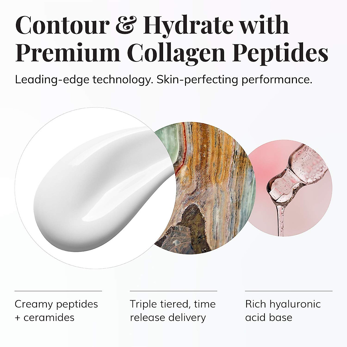 Le Mieux Collagen Peptide Serum - Concentrated, Creamy Anti Aging Face Serum with Skin Contouring Peptides & Moisturizing Hyaluronic Acid, No Parabens or Sulfates (1 oz / 30 ml)