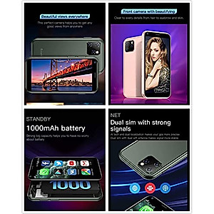 Cuifati XS11 2.5in Supper Mini Smart Phone, Unlocked Cellphone 6.0 1GB RAM 8GB ROM 2023 New Years Phone Gifts for Kids (Black)