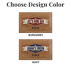 Let's Make Memories Personalized Tavern Outdoor Wooden Cooler - Father’s Day - for Dad - Burgundy