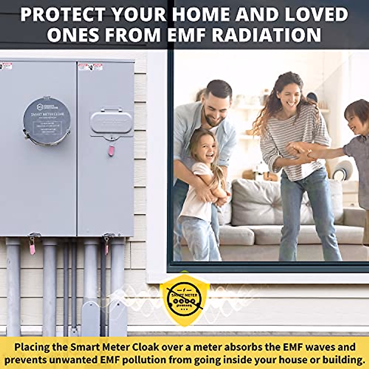 Mission Darkness Smart Meter Cloak // Innovative Flip Lid and Dual Layer Mesh Blocks Harmful RF EMF Radiation Emissions from Electricity "Smart Meters" Advanced Shielding Developed in USA by Experts