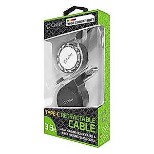 Retractable USB-C Cable, Type-C 3 Feet Charging Cable Compatible to Samsung Galaxy Z Flip, Z Fold, Note 20 S22 S21 S20 Google Pixel LG Moto iPad Mini, iPad Pro, iPad Air (USB-A to USB-C) (2Pack)