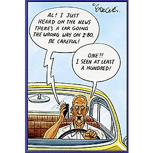 Pictura Wrong Way Driver Eric Decetis Funny/Humorous Masculine Birthday Card for Him