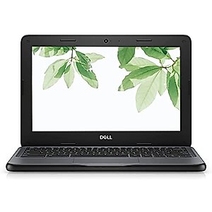 Dell 11'' HD IPS Chromebook, Intel Celeron Processor Up to 2.40GHz, 4GB Ram, 16GB SSD, Super-Fast WiFi, Chrome OS, Dale Black (Renewed)