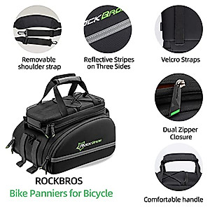ROCKBROS Bike Trunk Bag 17L-45L Bike Rear Rack Bag Bike Bags for Bicycles Rear Rack Waterproof Bike Rack Bag