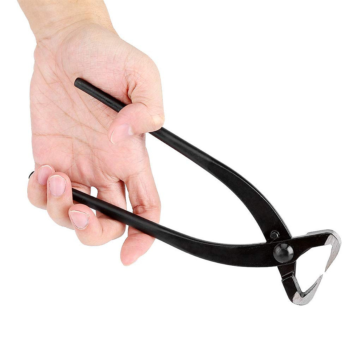 Tnfeeon Hand Forged Bonsai Concave Branch Cutter, Ergonomic Handle Gardening Bonsai Tools