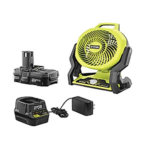 Ryobi 18-Volt ONE+ Hybrid Portable Fan(P3320) with P163 Lithium-Ion Battery(2.00Ah) and Charger