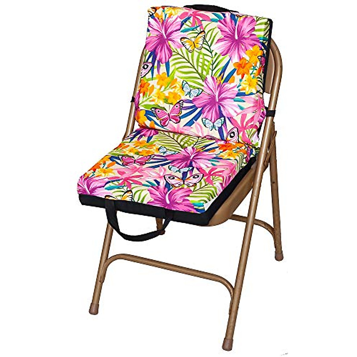 ABS Novelties Butterfly Garden Pattern Double Cushion (Black)