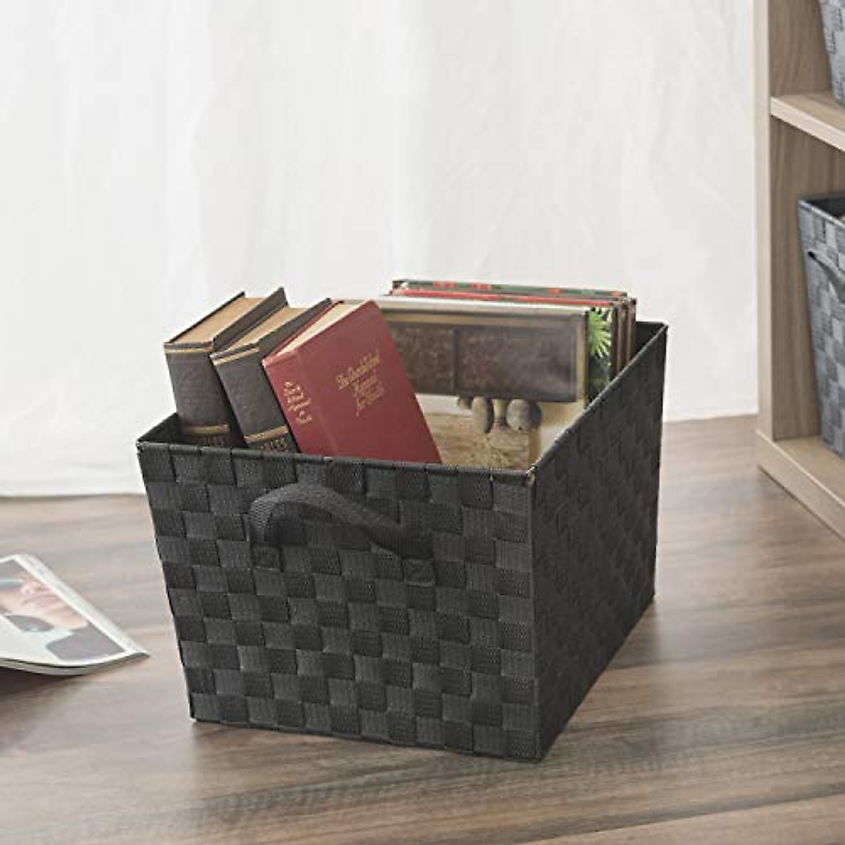Home Basics Basket, Black