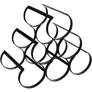 Deco 79 Metal 6 Bottle Wine Rack, 12" x 7" x 10", Black