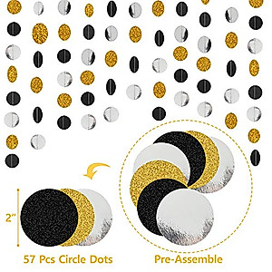 Cheers & Beers Banner with Cake Topper Circle Dots Garland for Men Women Him Her Happy Birthday Wedding Anniversary Graduation Bachelorette Engagement Retirement Hawaii Bridal Shower Party Supplies